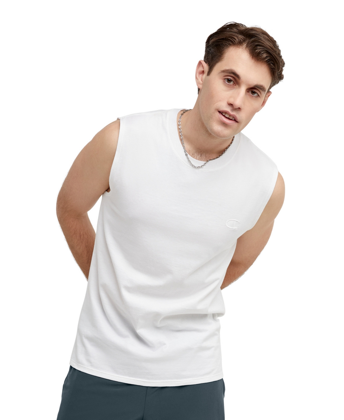 Click here for Champion Mens Jersey Muscle Tank - Bright White prices