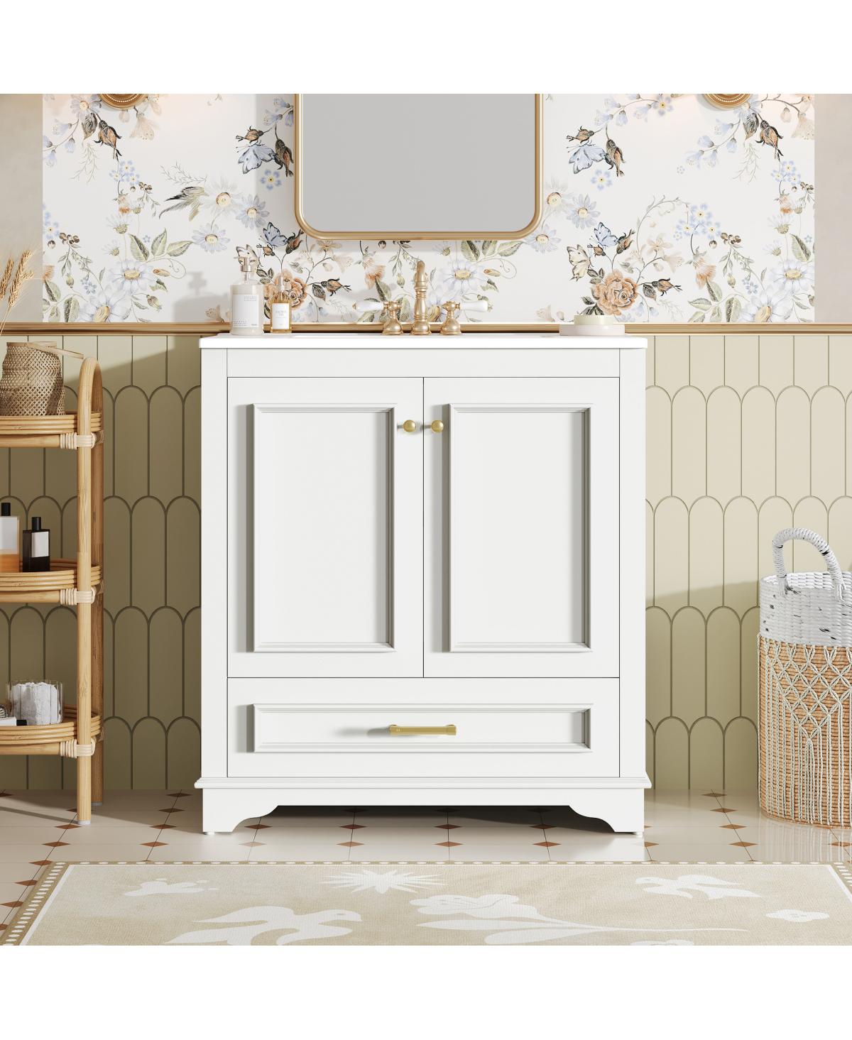 Click here for Sillysis 30 Bathroom Vanity with Ceramic Sink  Dra... prices