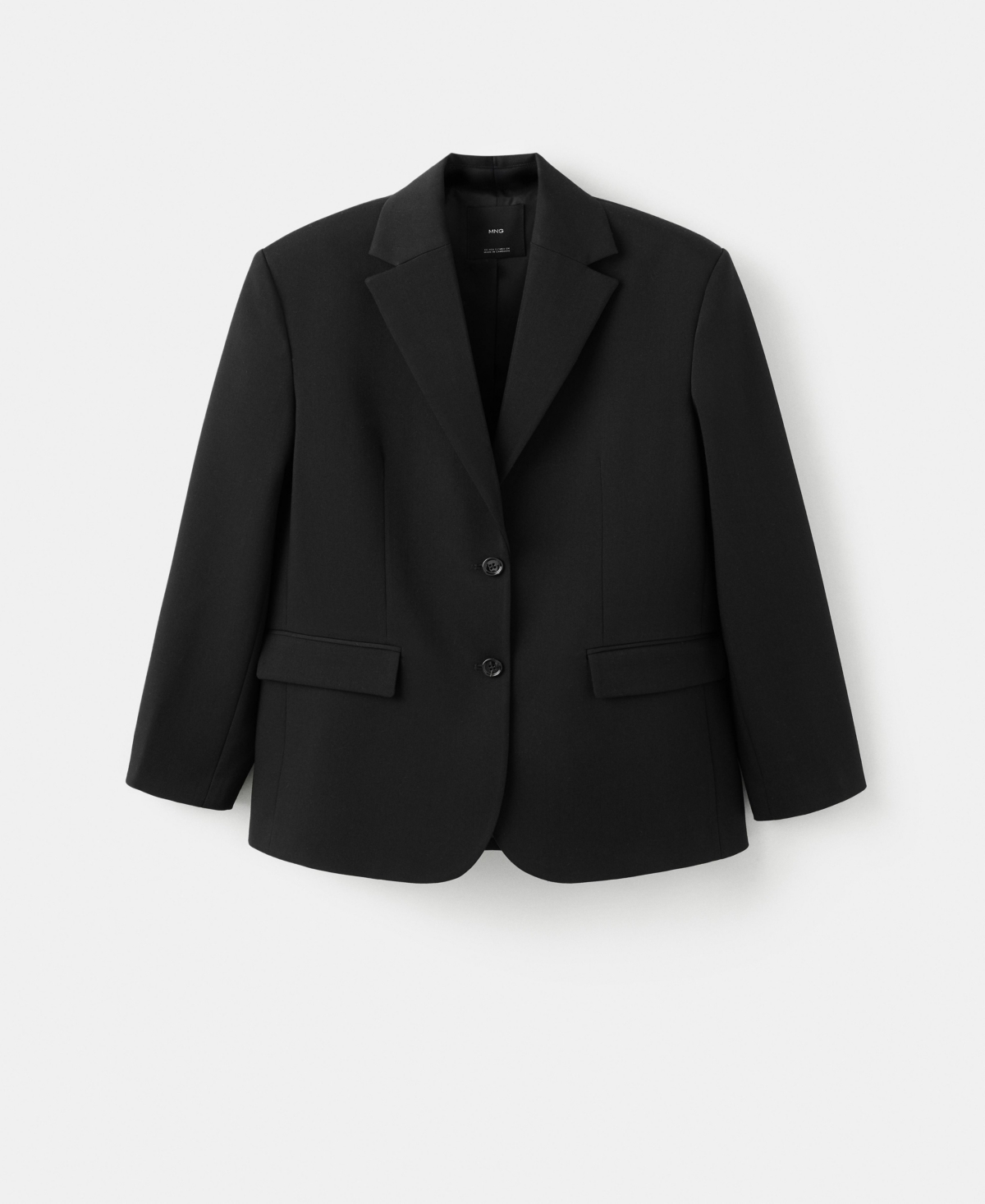 Click here for Mango Womens Flap Pockets Straight Blazer - Black prices