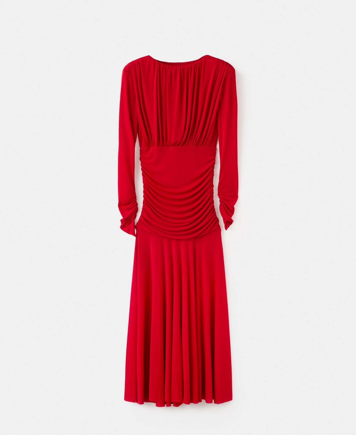 Click here for Mango Womens Draped Flared Dress - Red prices