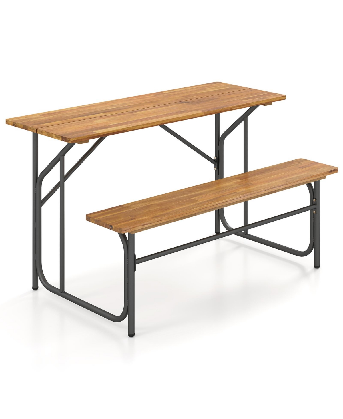 Click here for Gymax Patio Table Bench Set for 2 Picnic Table & L... prices