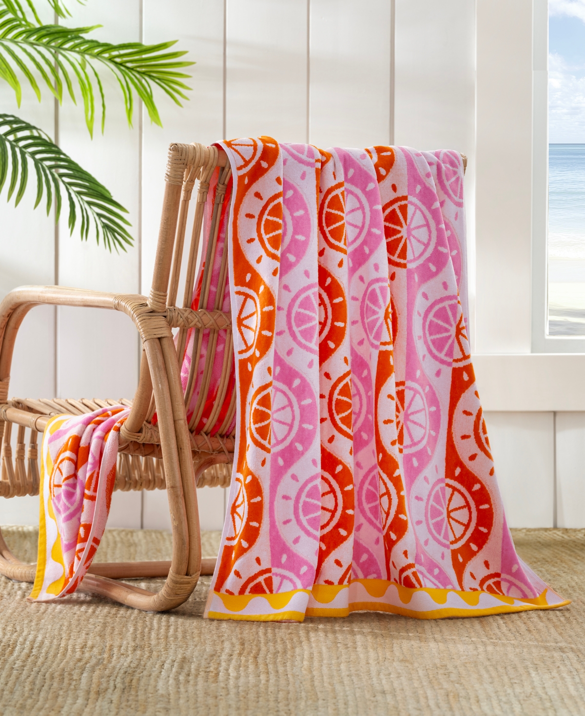 Click here for The Beach House Citrus Print Cotton Jacquard Beach... prices