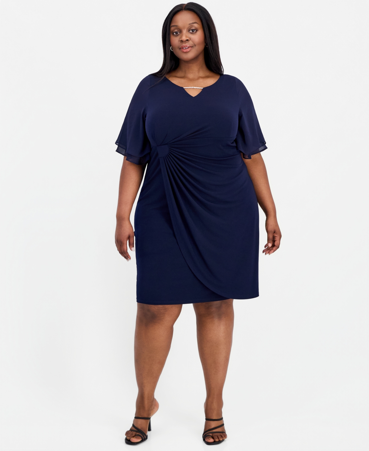 Click here for Connected Plus Size Double Flared-Sleeve Bar-Trim... prices