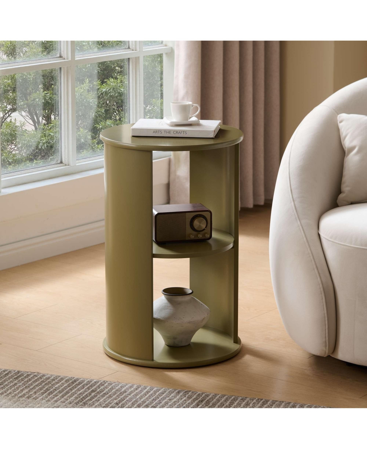 Click here for Kings Brand Furniture Round Side Table with Storag... prices