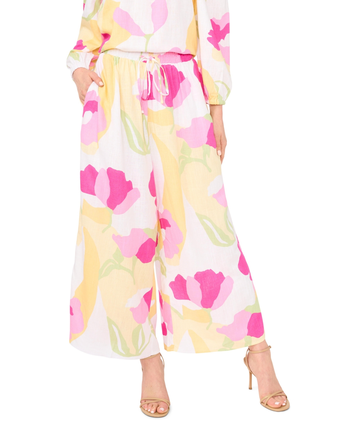 Click here for Vince Camuto Womens Wide-Leg Pull-On Pants - Pale... prices