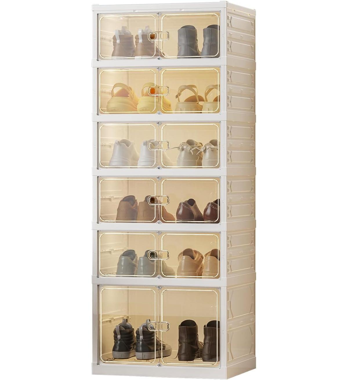 Click here for gaomon Shoe Organizer Storage Box 12 Pairs Foldabl... prices