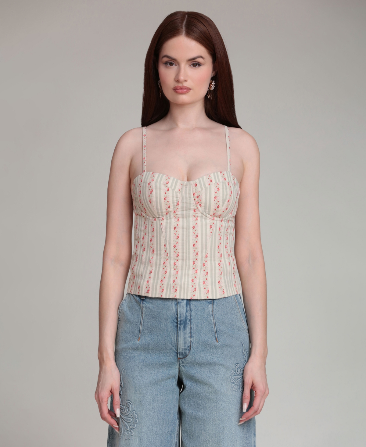 Click here for Avec Les Filles Womens Sweetheart Neck Mini Top -... prices