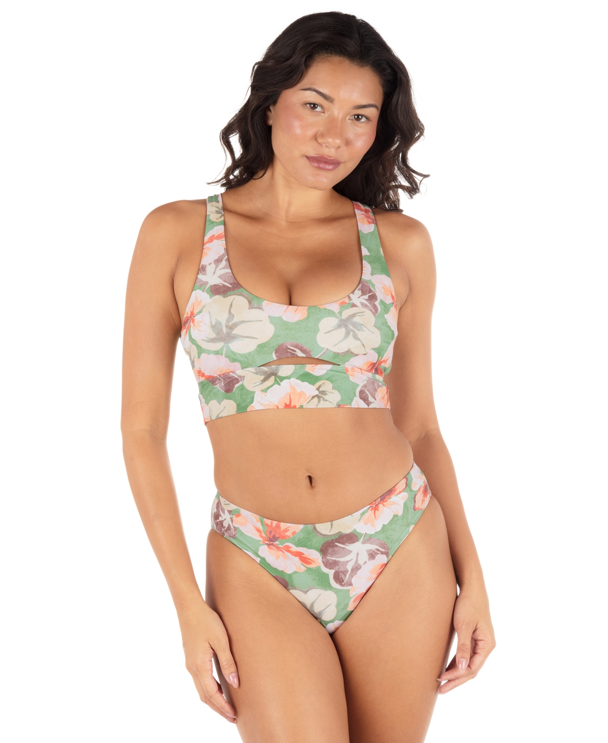 Click here for Hurley Womens Gingko Cloud Max Mid-Rise Cheeky Swi... prices