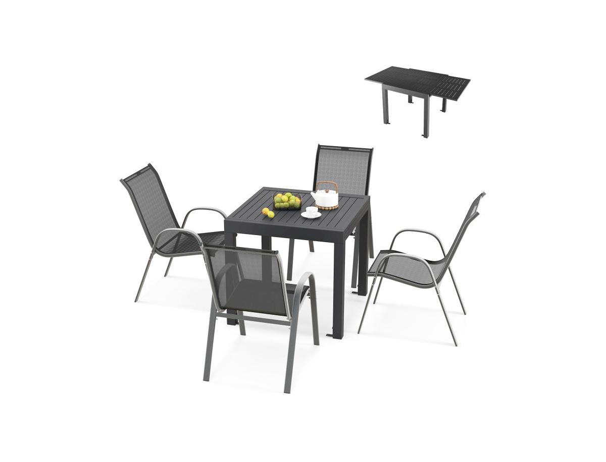 Click here for Slickblue Extendable Aluminum Outdoor Dining Set w... prices