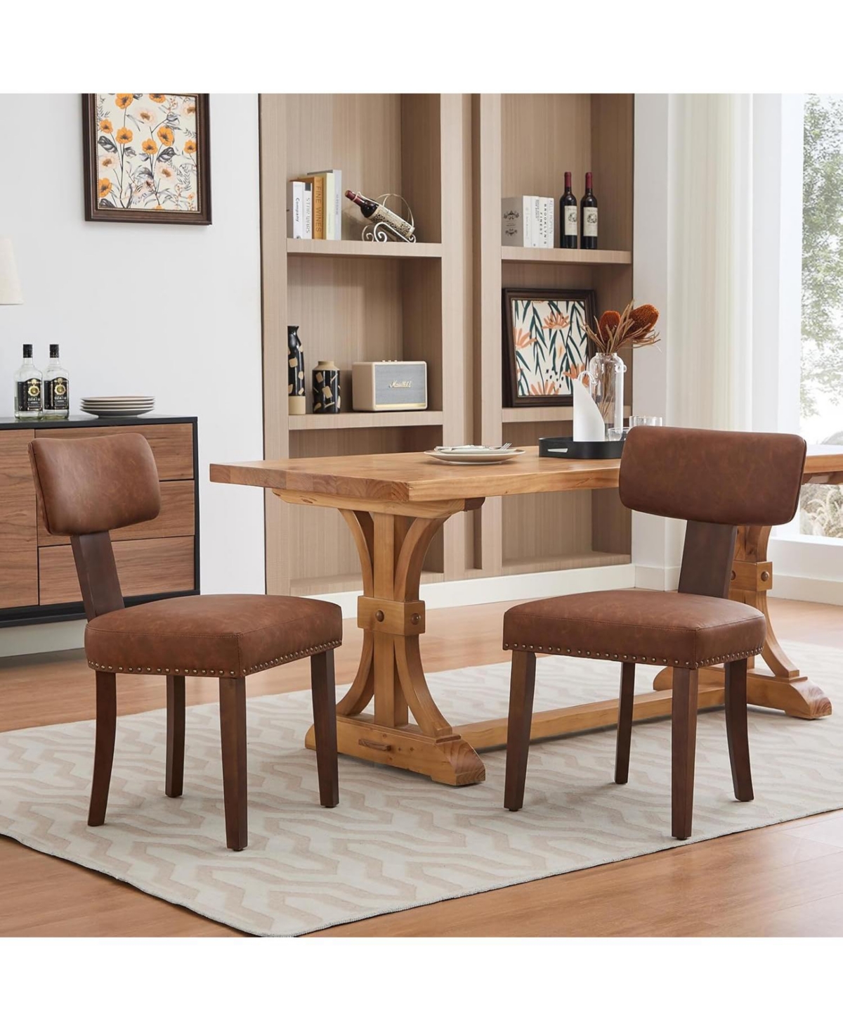 Click here for gaomon Leather Dining Chairs Set of 4  Upholstered... prices