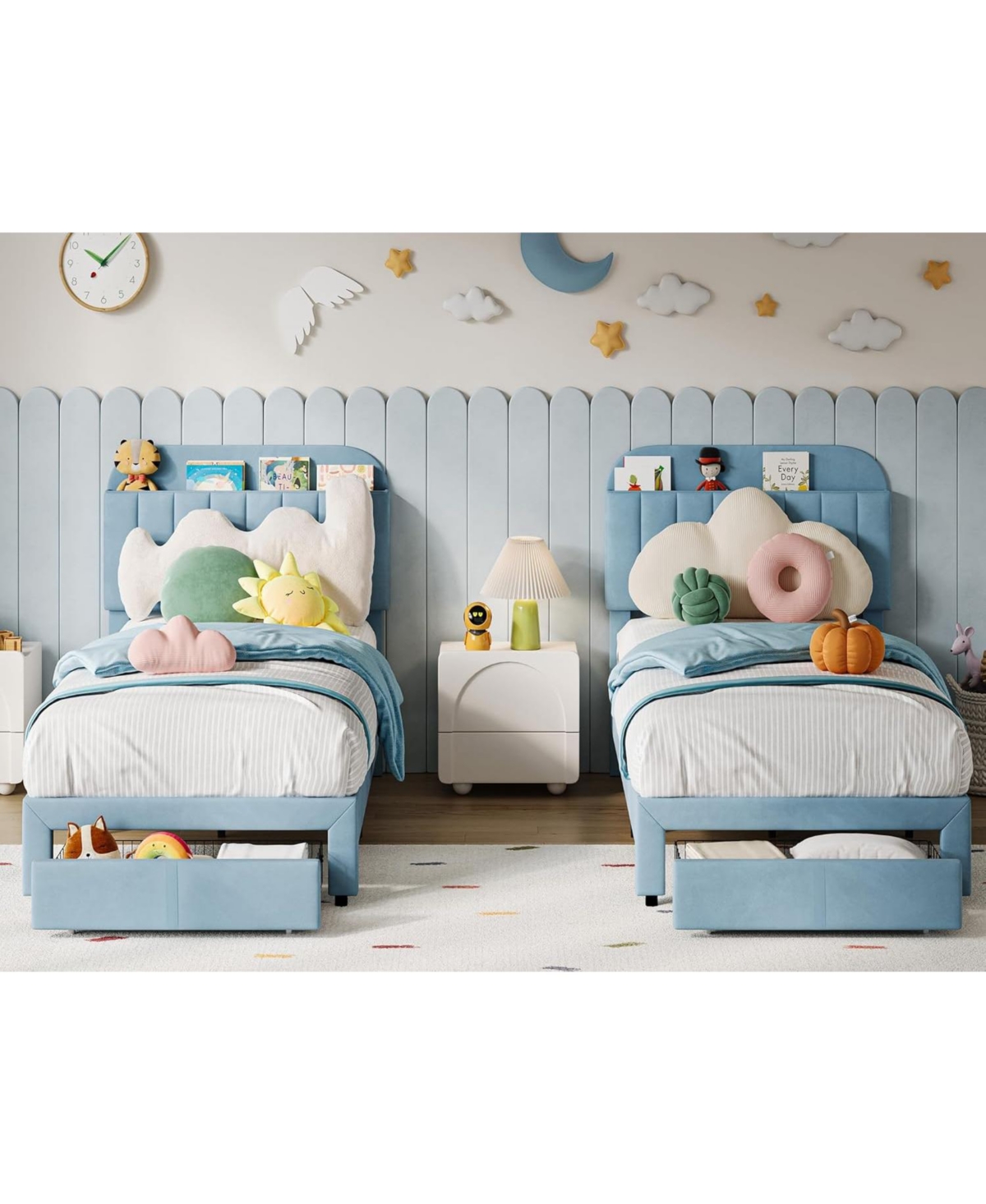 Click here for Gaomon Kids Twin Bed Frame Set — Upholstere... prices