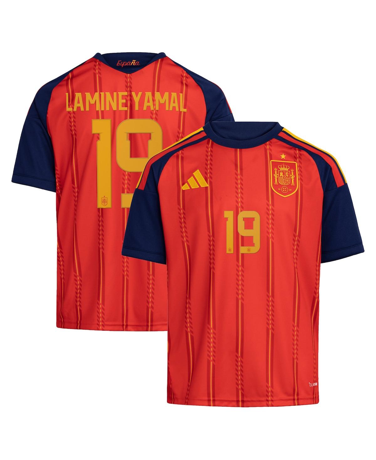 Click here for Adidas Big Boys and Girls Lamine Yamal Red Spain N... prices