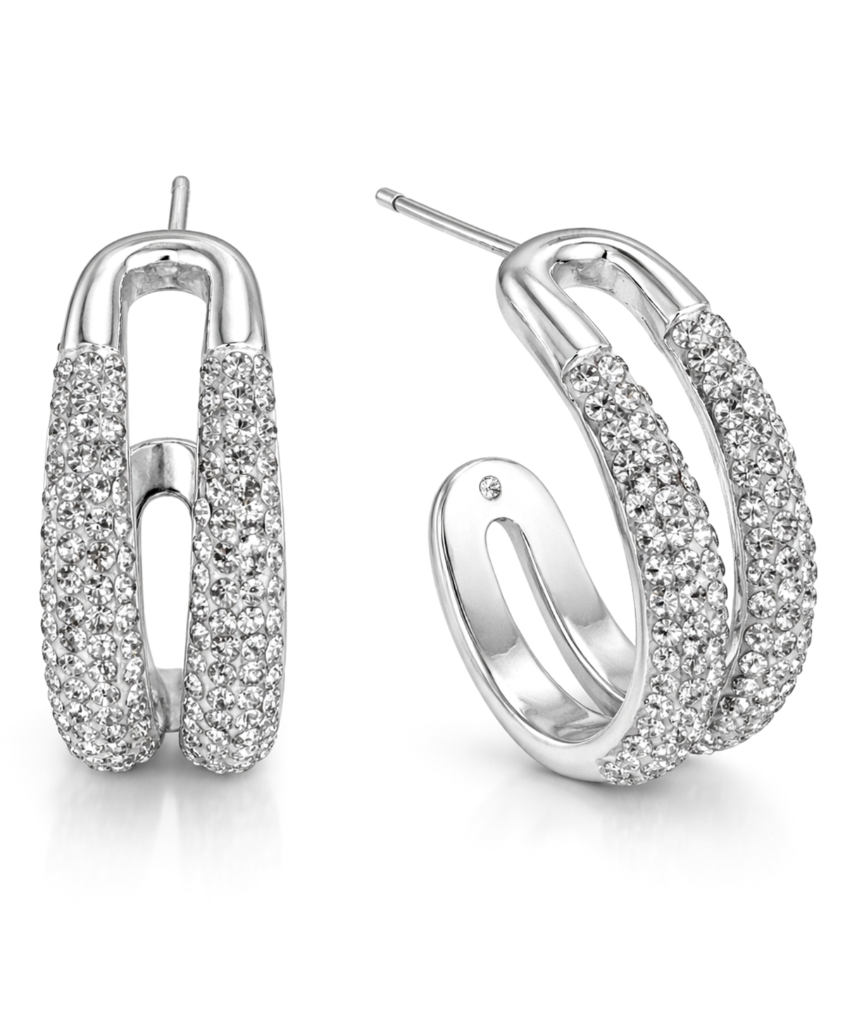Click here for And Now This Clear Crystal Double Hoop Earrings -... prices