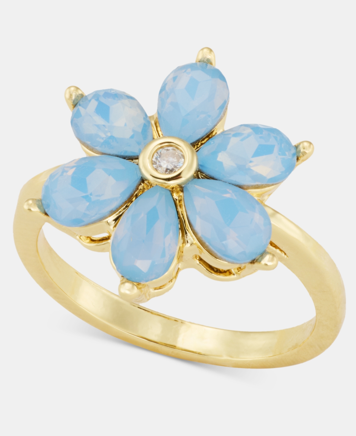 Click here for Charter Club Blue Crystal Flower Ring  Macys Exclu... prices