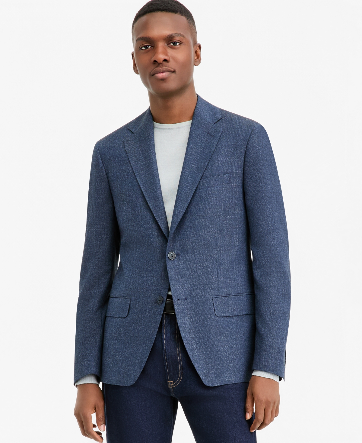 Click here for Calvin Klein Mens Slim-Fit Textured Sport Coat - B... prices