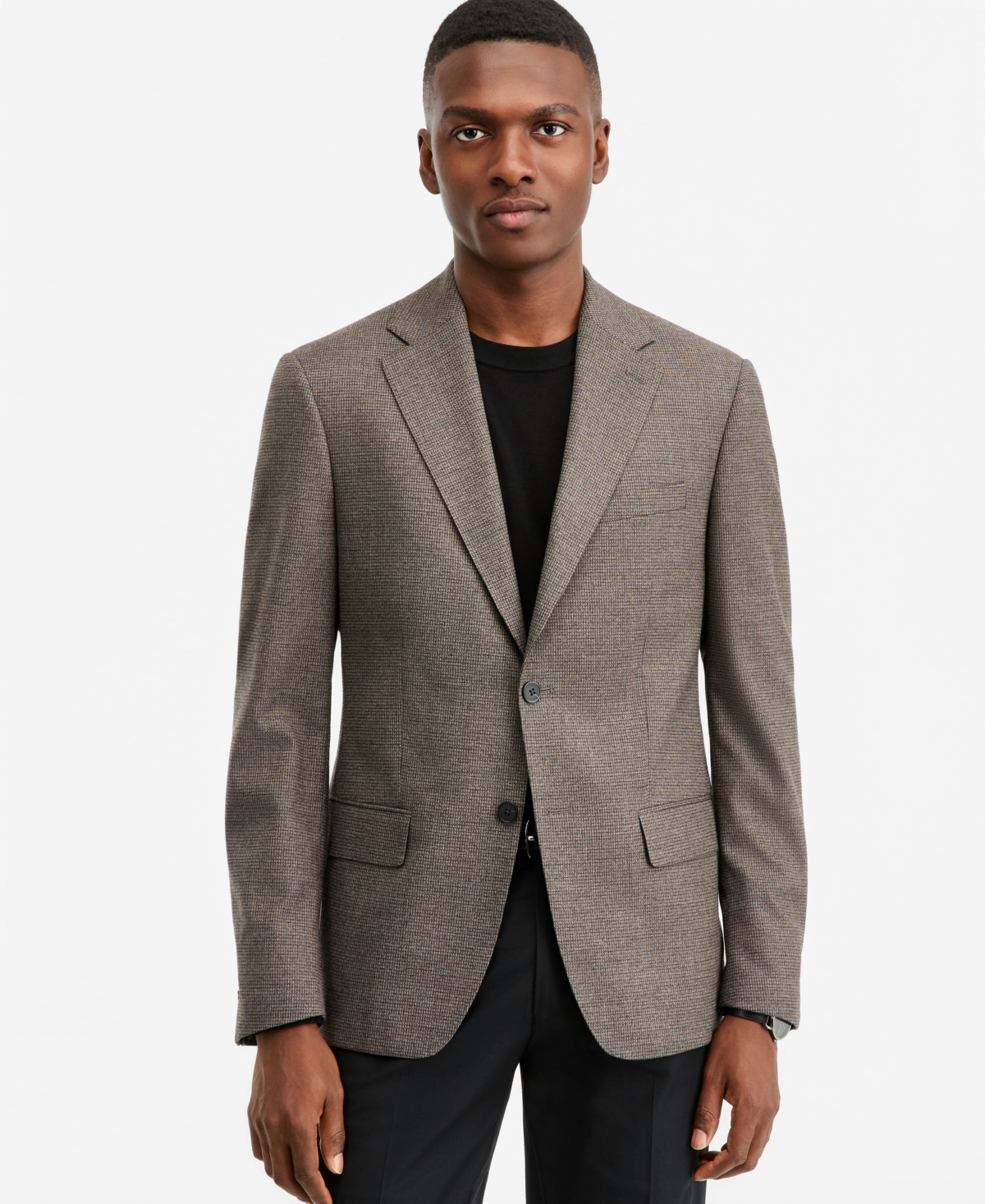 Click here for Calvin Klein Mens Slim-Fit Textured Sport Coat - T... prices