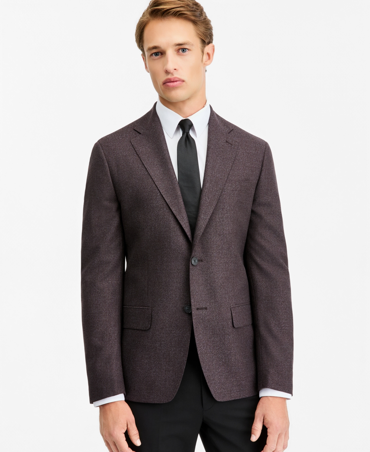 Click here for Calvin Klein Mens Slim-Fit Textured Sport Coat - W... prices