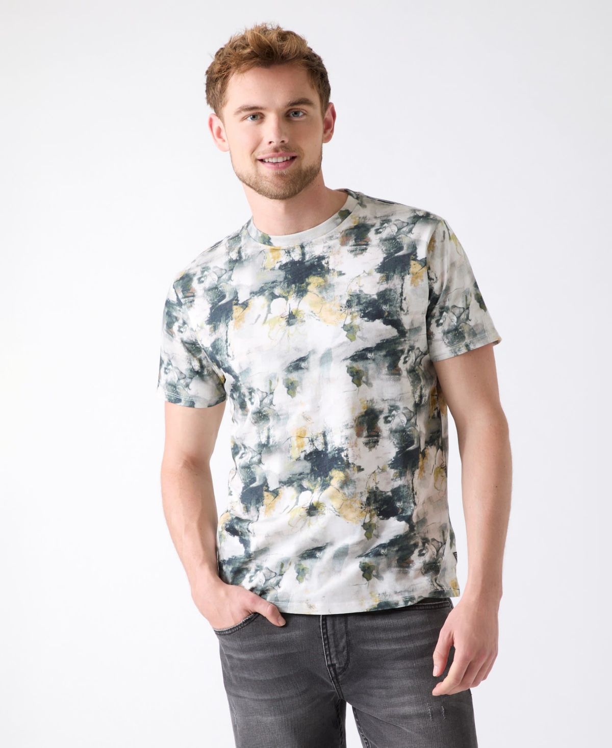 Click here for Guess Mens Allover Abstract Print T-Shirt - Alluvi... prices