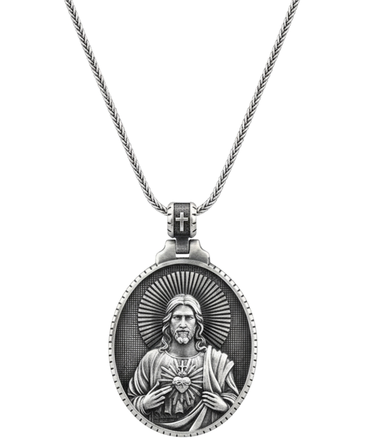 Click here for Rhona Sutton Mens Stainless Steel Faith Pendant Ne... prices