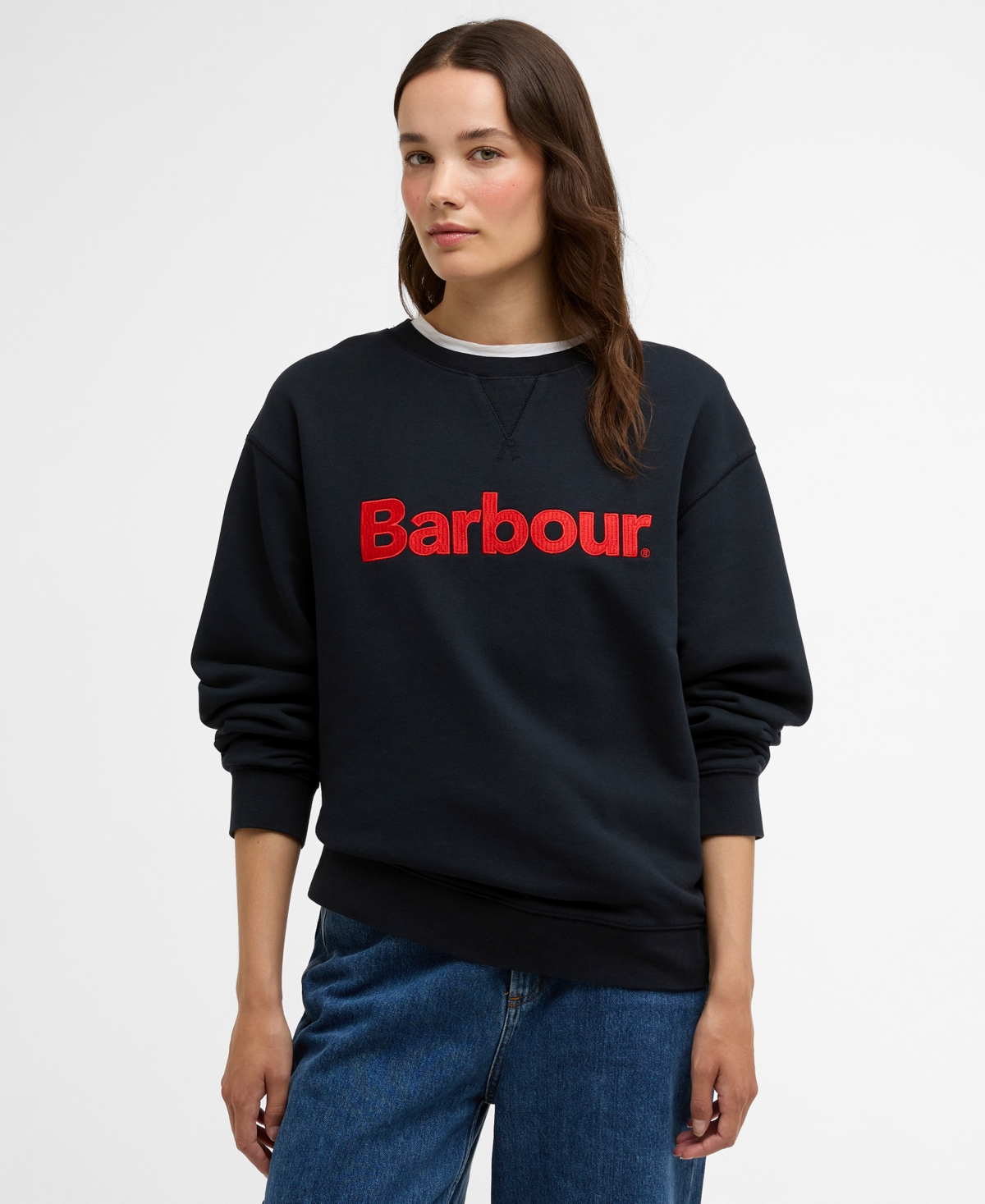 Click here for Barbour Womens Hartland Crewneck Sweatshirt - Navy prices