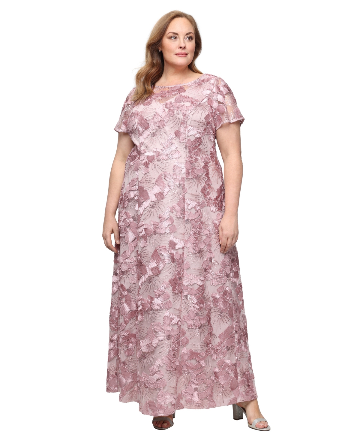 Click here for Alex Evenings Plus Size Sequinned Soutache Evening... prices