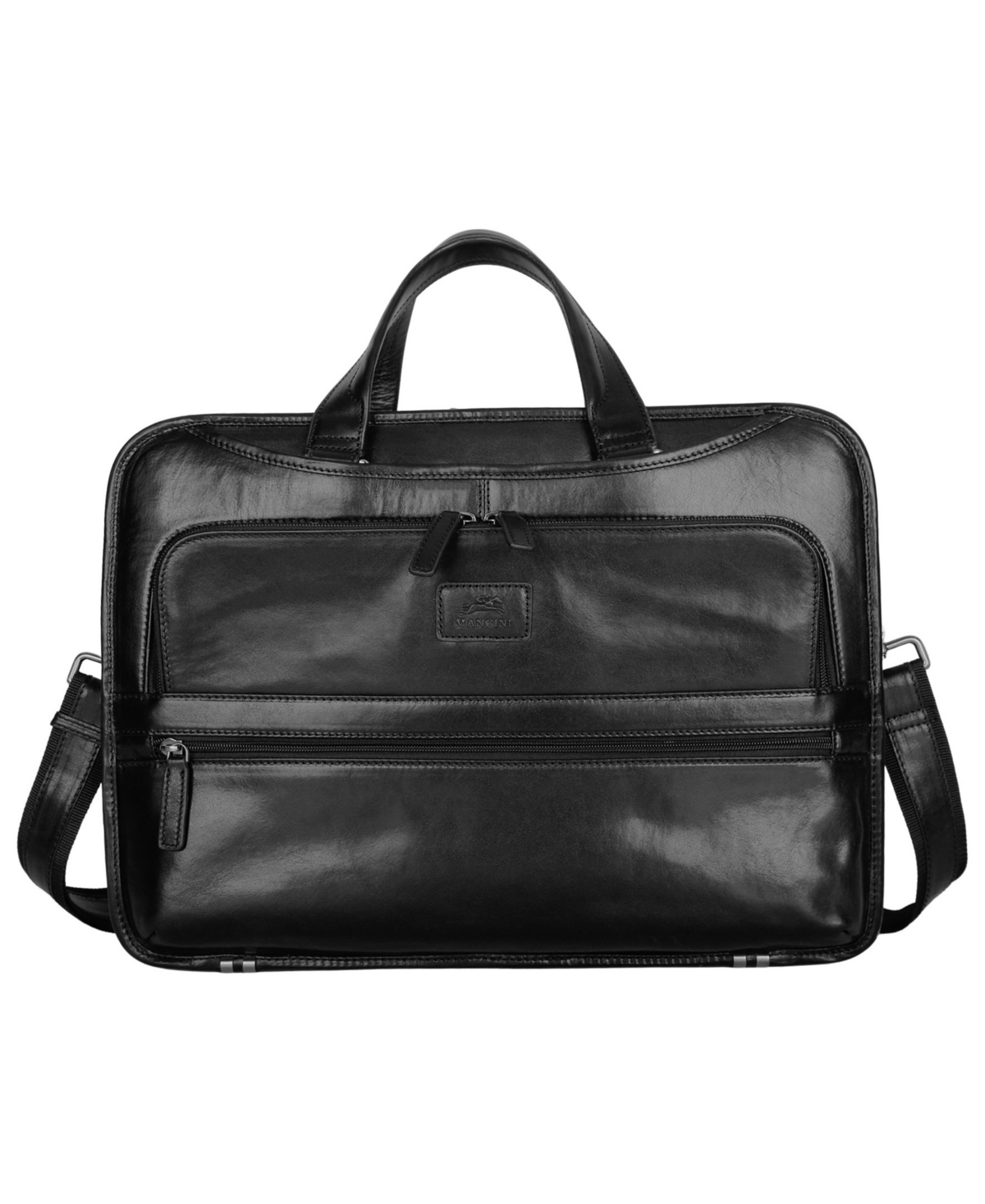 Click here for Mancini Mens Laptop Briefcase - Black prices