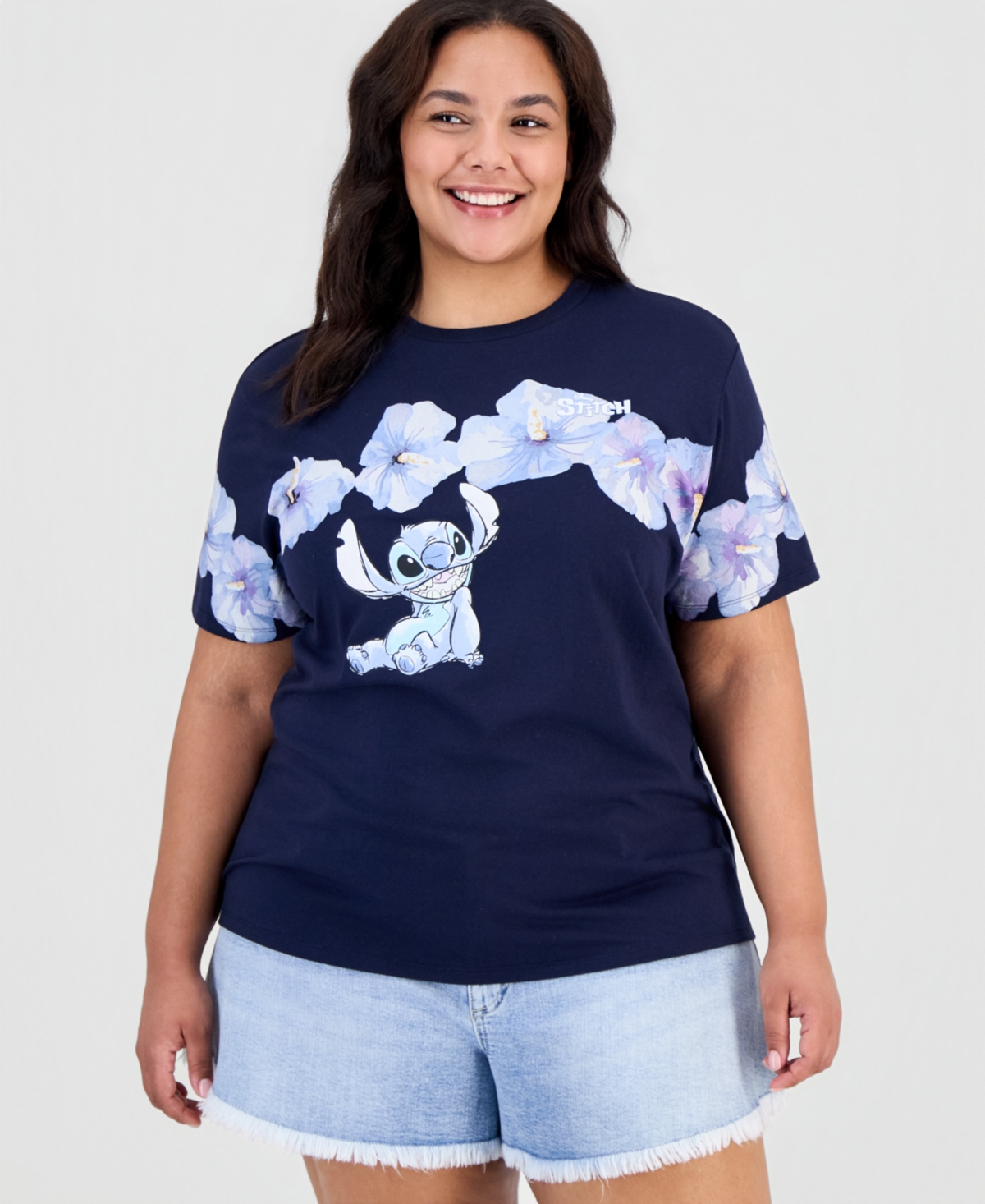 Click here for Disney Trendy Plus Hibiscus Stitch Crewneck Tee -... prices