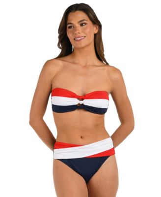 Click here for La Blanca Americana Knot Front Bandeau Bottoms prices