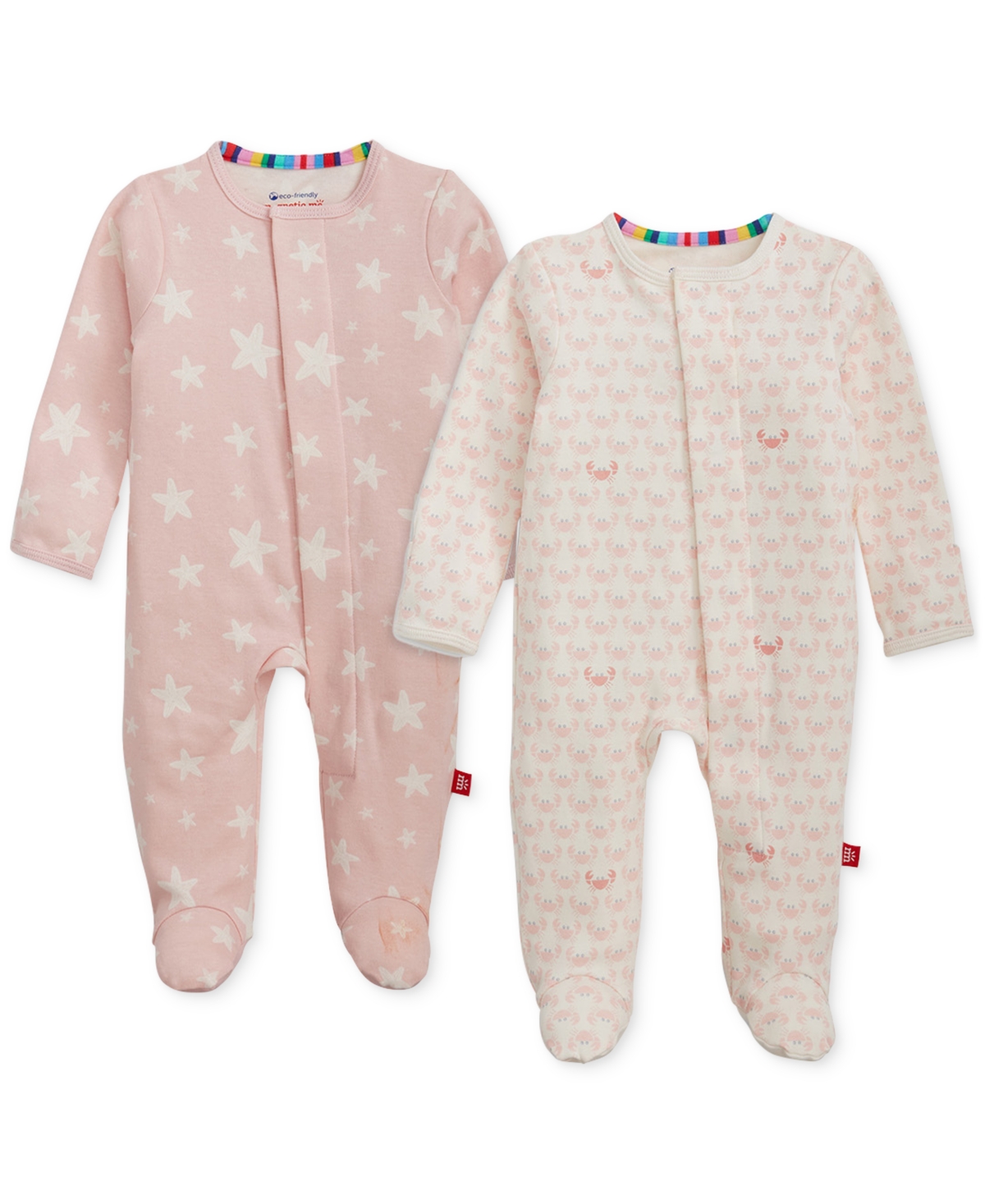 Click here for Magnetic Me Baby Girls Long-Sleeve Coverall - Pink prices