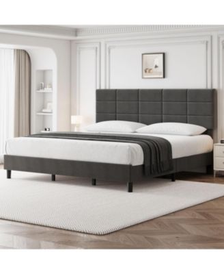 Click here for Gaomon Bed Frame With Headboard Linen Upholstered... prices