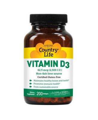 Click here for Country Life Vitamin D3 2500 Iu 200 Softgels prices