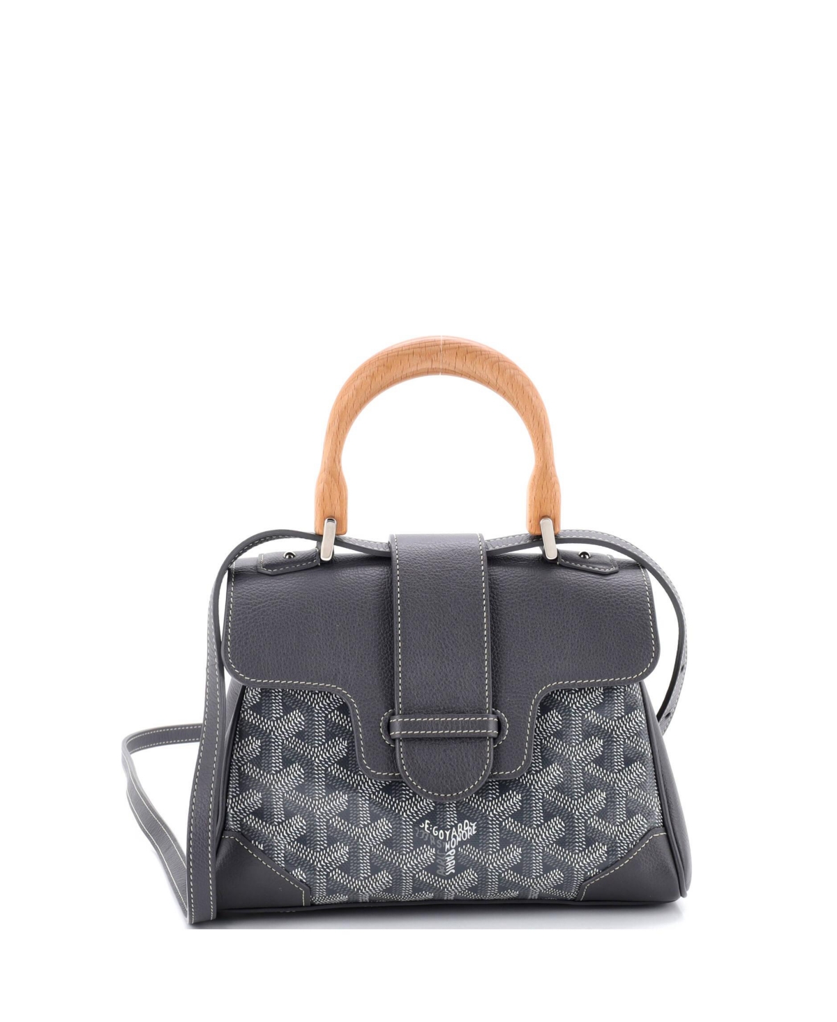 Click here for Pre-Owned Goyard Mini Saigon Top Handle Bag Coated... prices