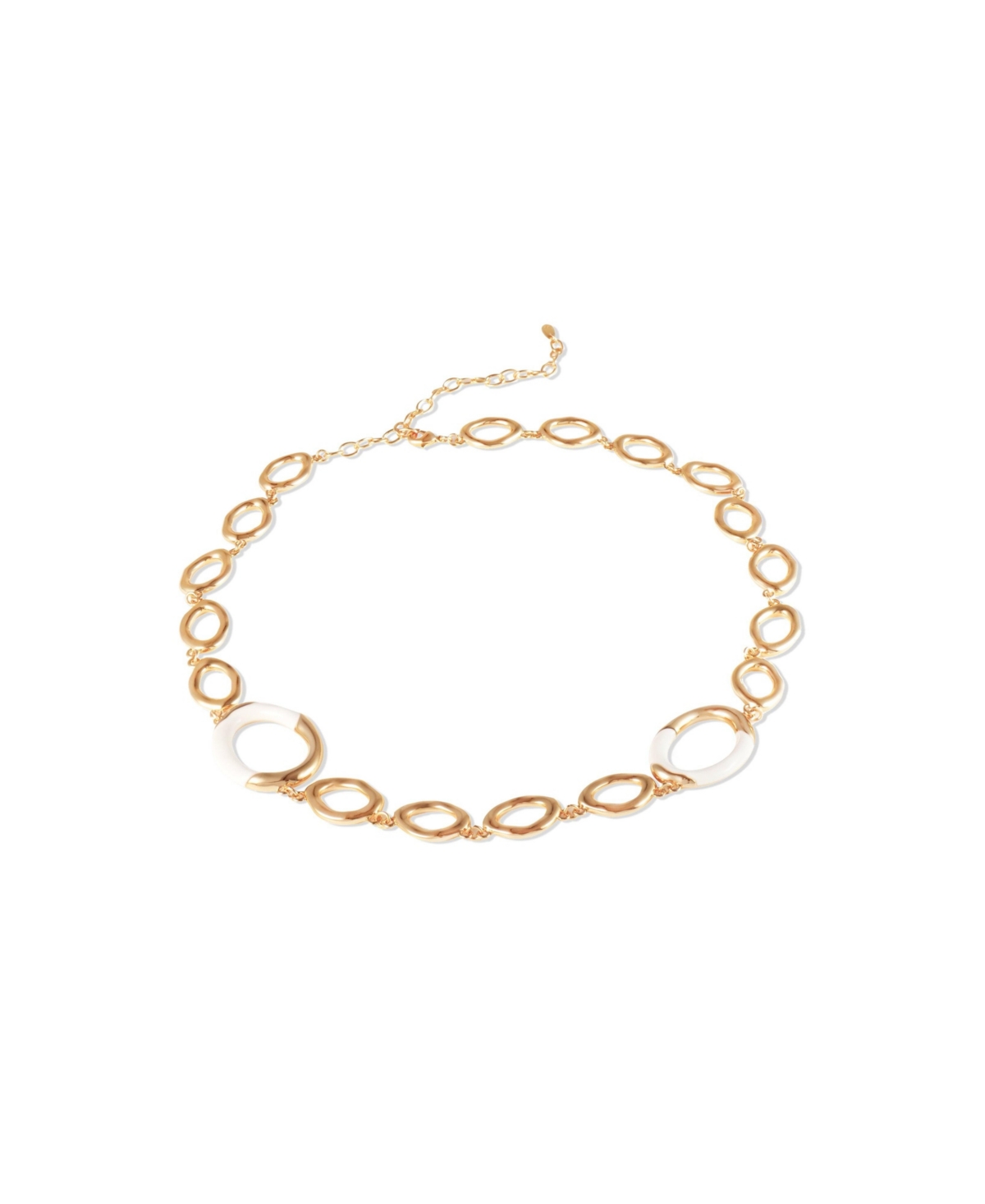 Click here for Retro Chic Time Ripples Round Necklace - Gold prices