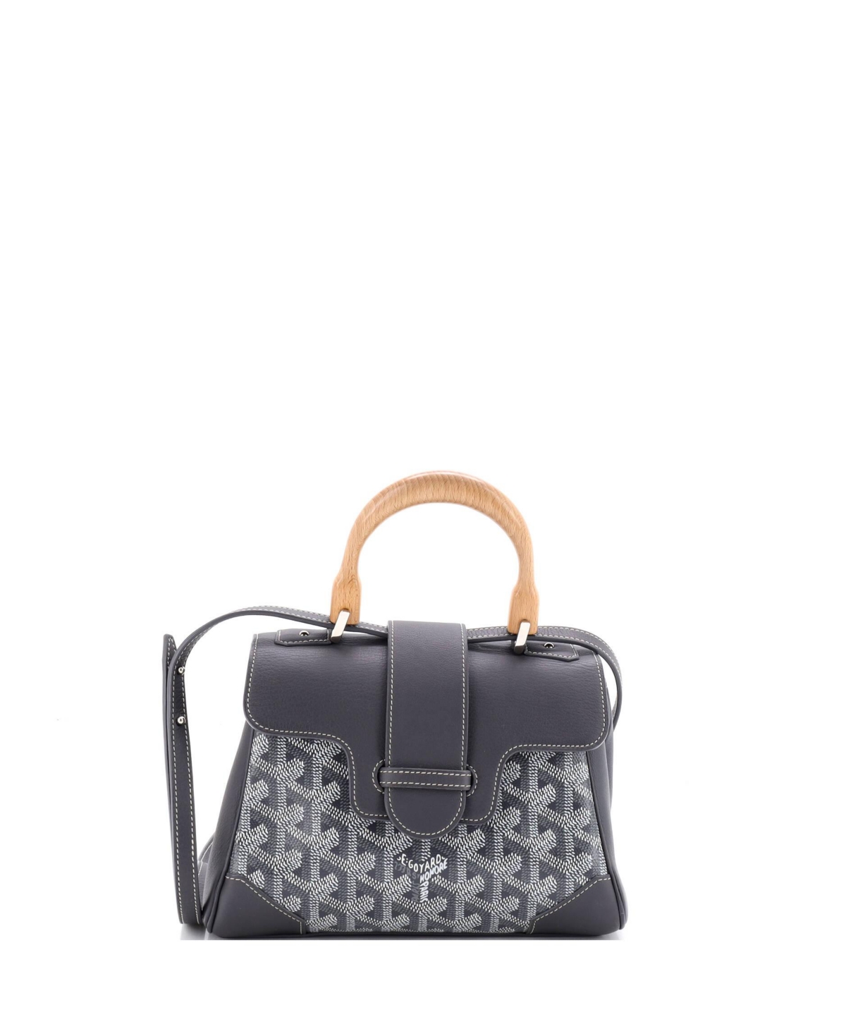 Click here for Pre-Owned Goyard Mini Saigon Top Handle Bag Coated... prices