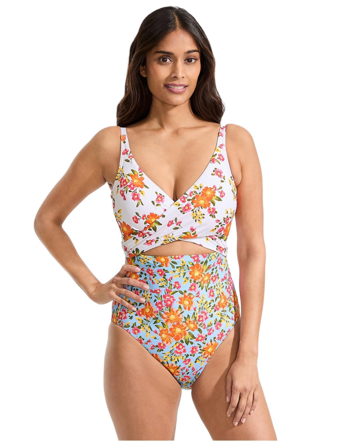 Click here for Lands End Womens Wrap Monokini High Leg One Piece... prices