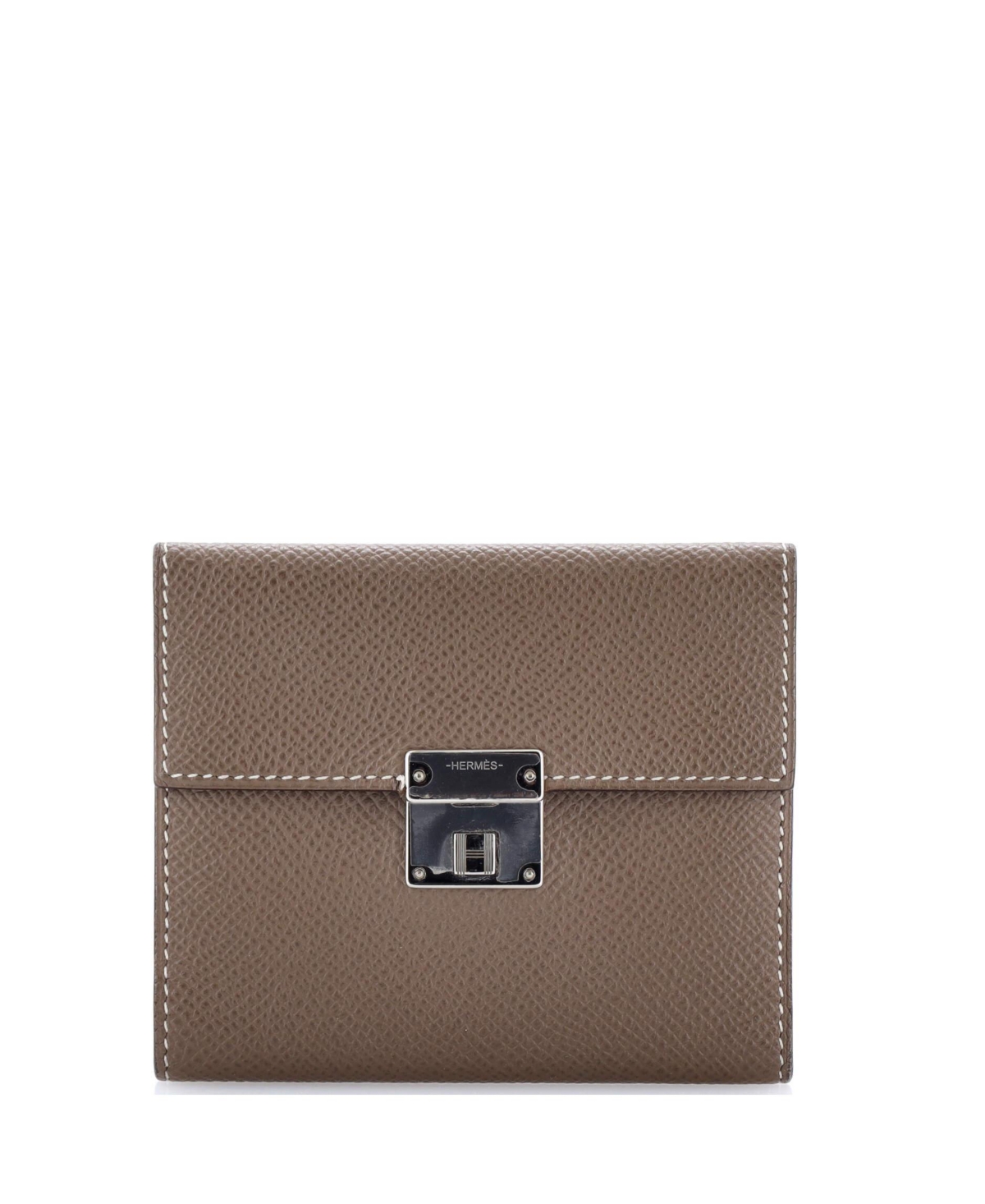 Click here for Pre-Owned Hermes 12 Clic Wallet Epsom - Grey prices