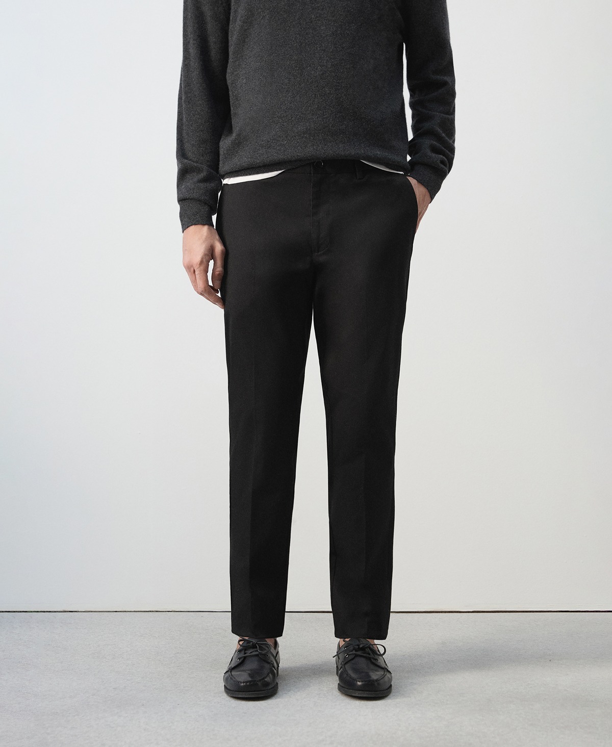 Click here for Mango Mens Dublino Slim-Fit Chino Pants - Black prices