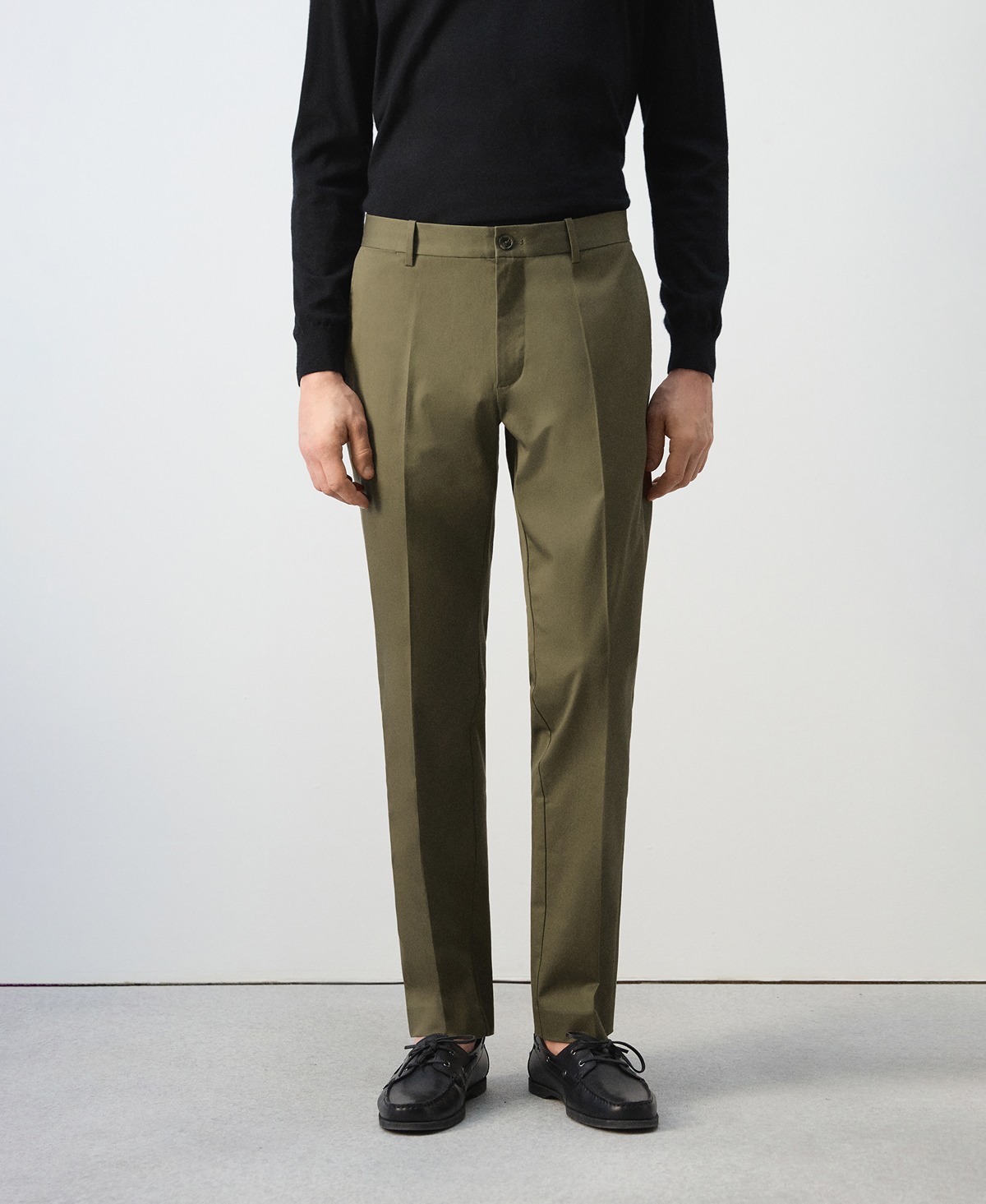 Click here for Mango Mens Dublino Slim-Fit Chino Pants - Olive Gr... prices