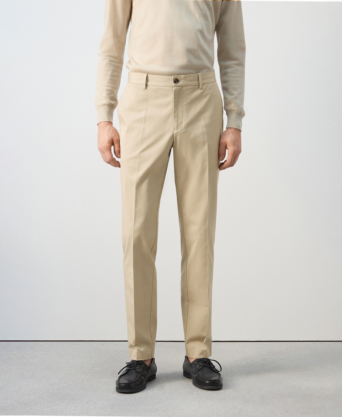 Click here for Mango Mens Dublino Slim-Fit Chino Pants - Beige prices