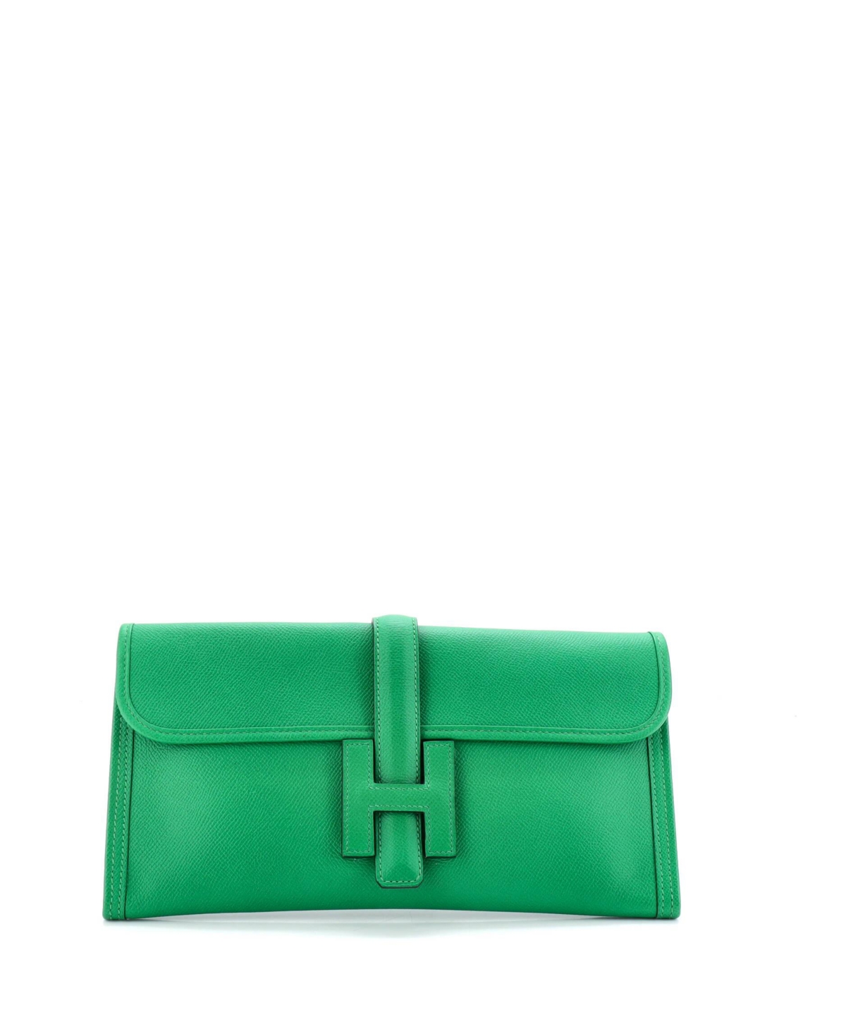 Click here for Pre-Owned HERMES 29 Jige Elan Clutch Epsom - Green prices