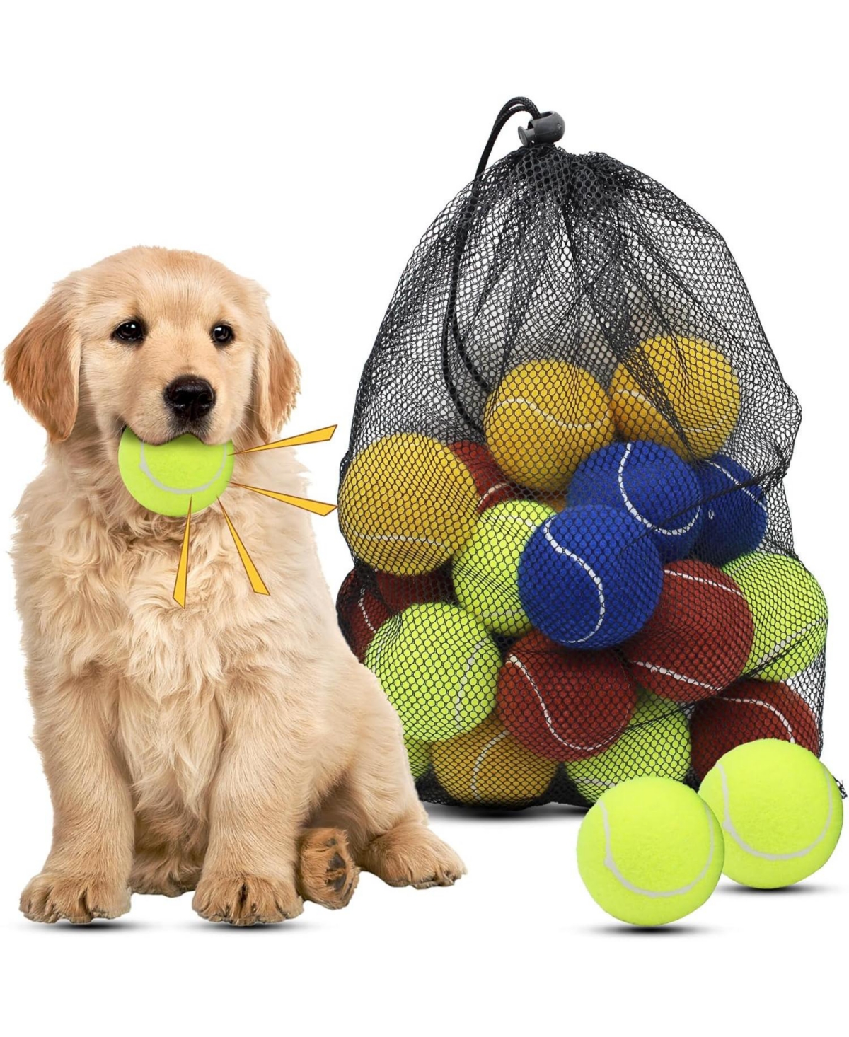 Click here for Magicorange Pack of 20 Squeaky Dog Tennis Balls 2.... prices