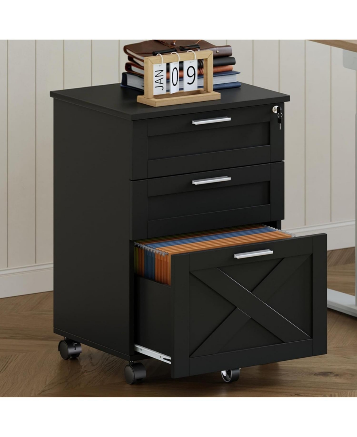 Click here for gaomon 3-Drawer Rolling File Cabinet with Lock  Wo... prices