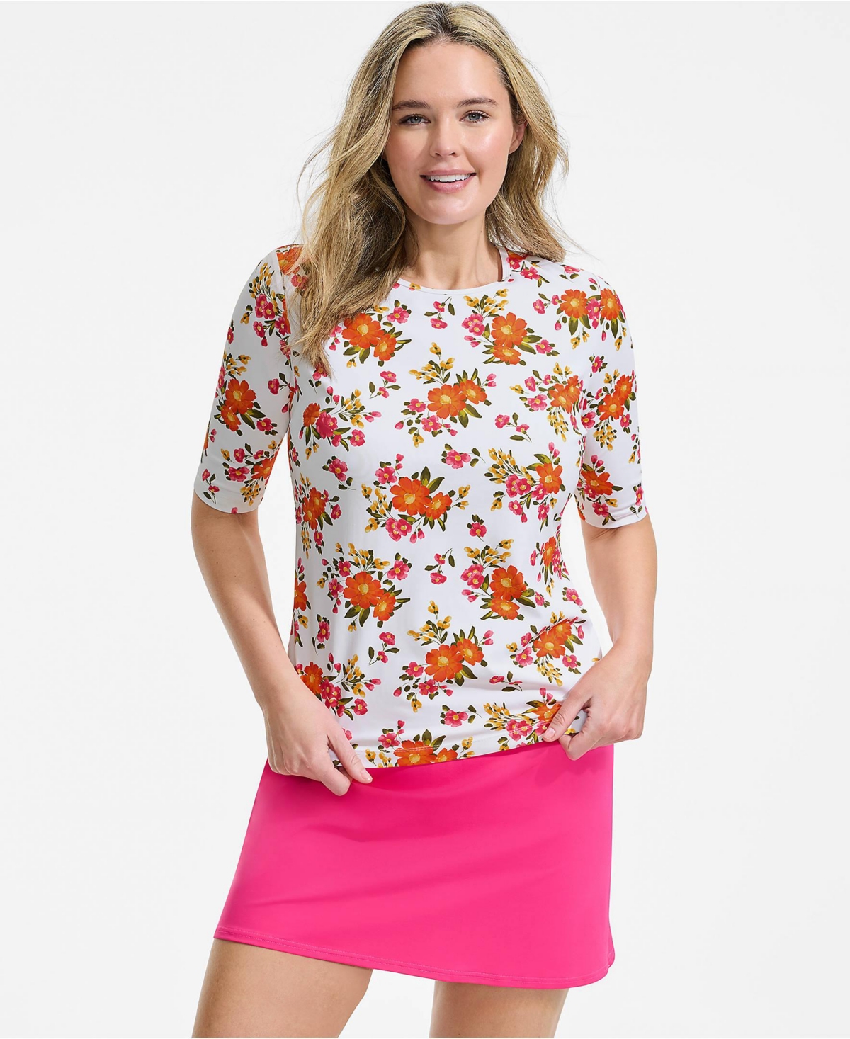 Click here for Lands End Plus Size SunShade Upf 50 Elbow Sleeve R... prices