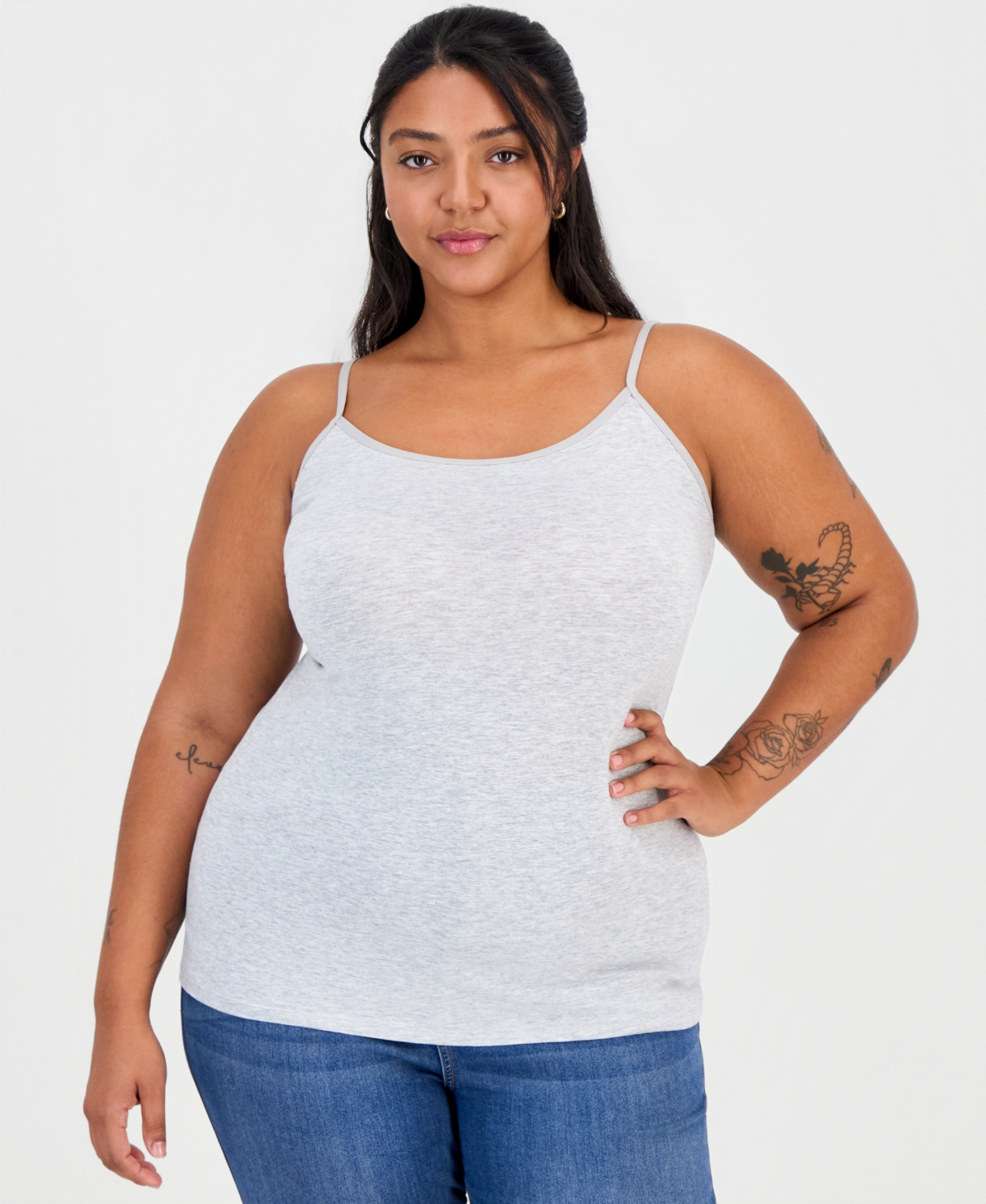 Click here for Aveto Trendy Plus Size Tank Top - Shadow Grey Heat... prices