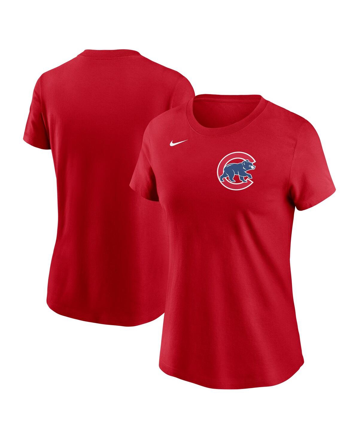 Click here for Nike Womens Red Chicago Cubs Wordmark T-Shirt - Re... prices