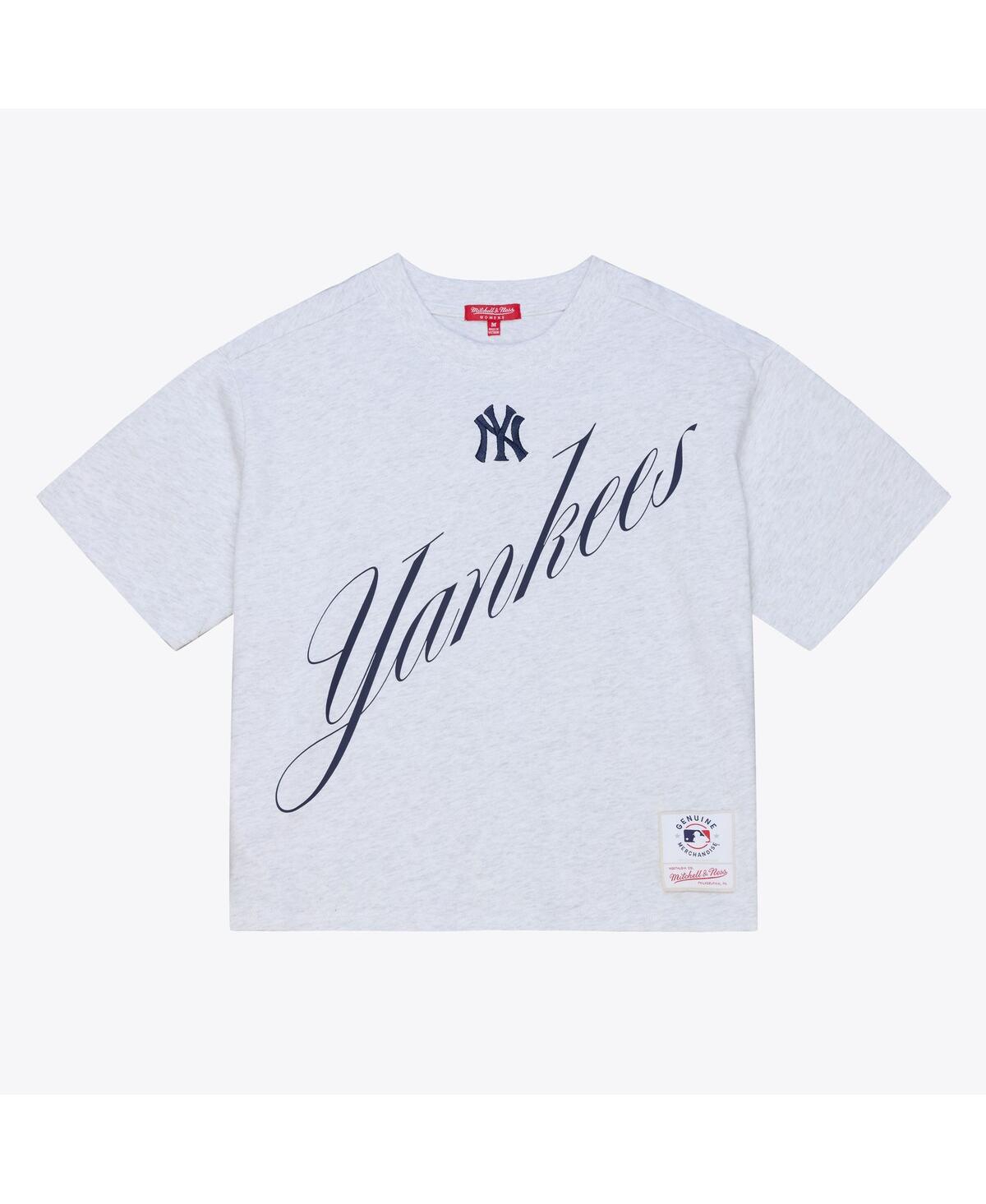 Click here for Mitchell & Ness Womens Heather Gray New York Yanke... prices