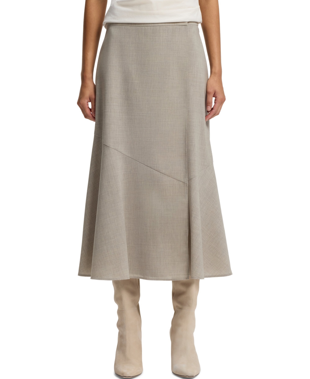 Click here for Boss by Hugo Boss Womens Melange Virgin Wool A-Lin... prices