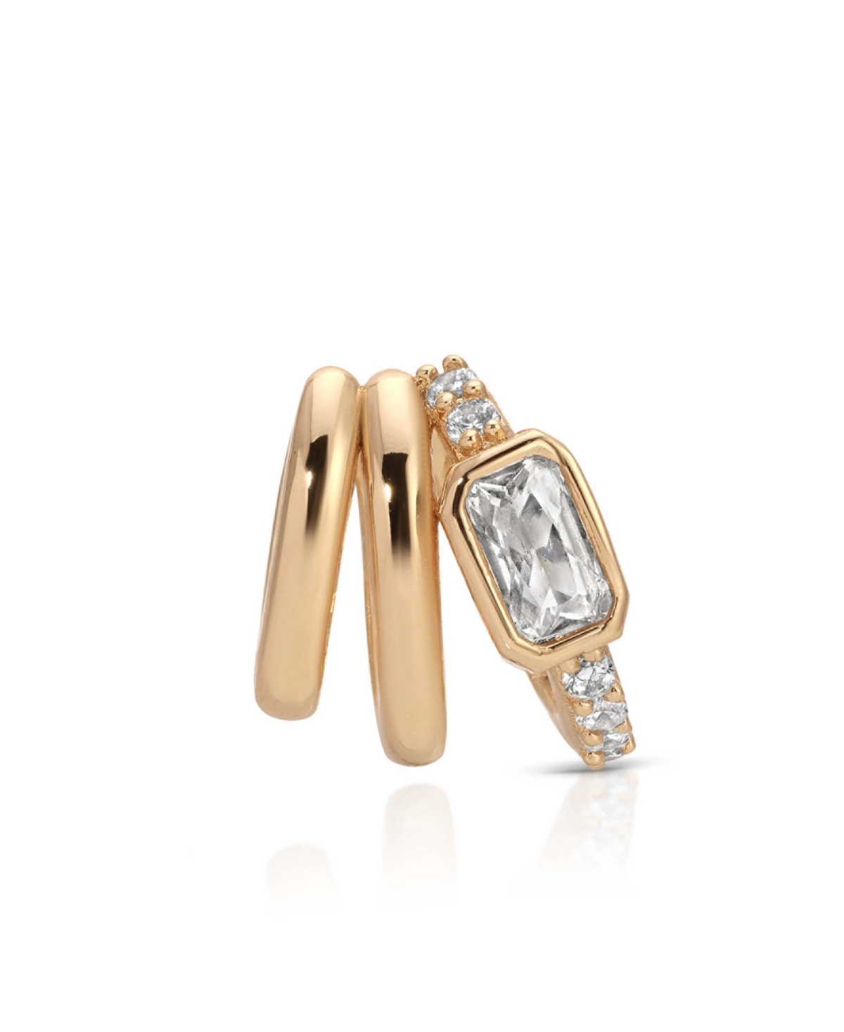 Click here for Ettika Cluster Stacked Ear Cuffs - Gold/White prices