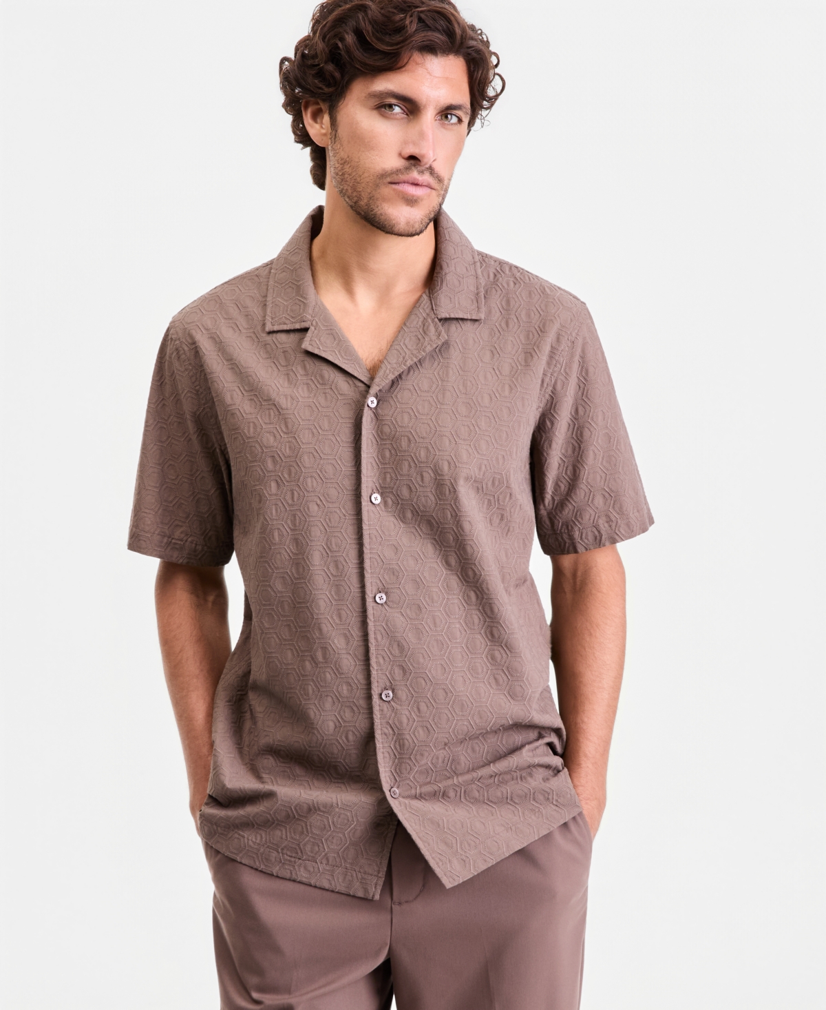Click here for Alfani Mens Textured Polo Shirt  Exclusively at Ma... prices