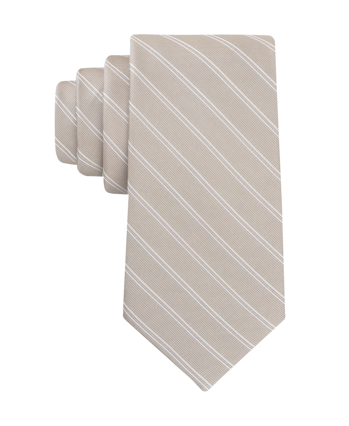 Click here for Calvin Klein Mens Sabine Stripe Classic Tie - Taup... prices